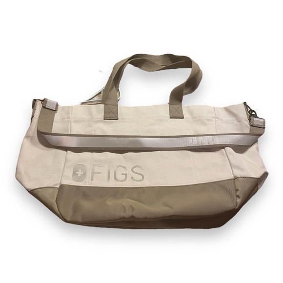 Figs | Bags | Figs Bone Laminated Reflective Tote | Poshmark